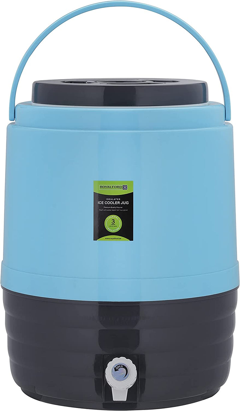 15L Reusable Insulated Portable Water Jug and Cooler | Royalford UK