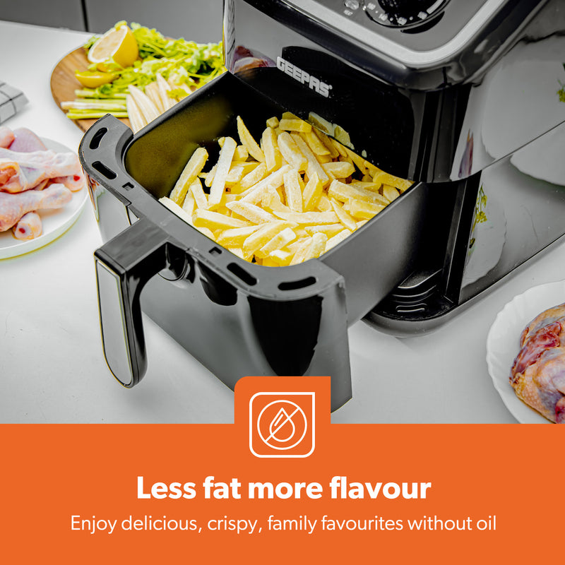 5L Non-Stick Energy Efficient Manual VORTEX Air Fryer | Geepas UK