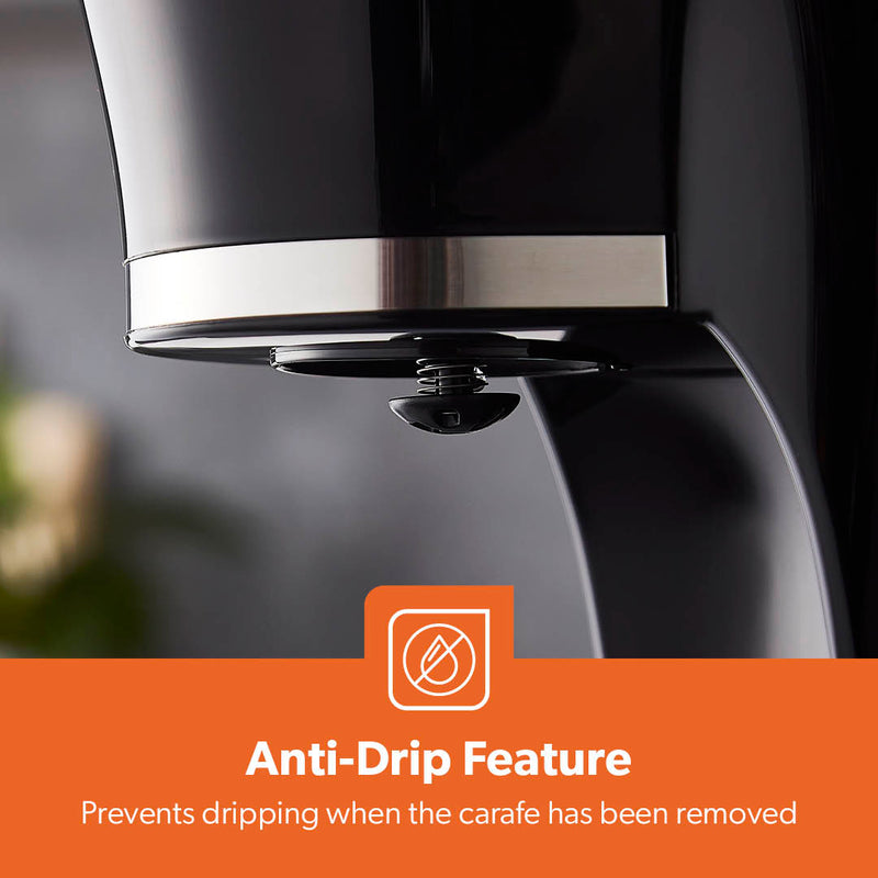 1.5L Filtered Coffee Machine 800W Automatic Drip Function | Geepas UK