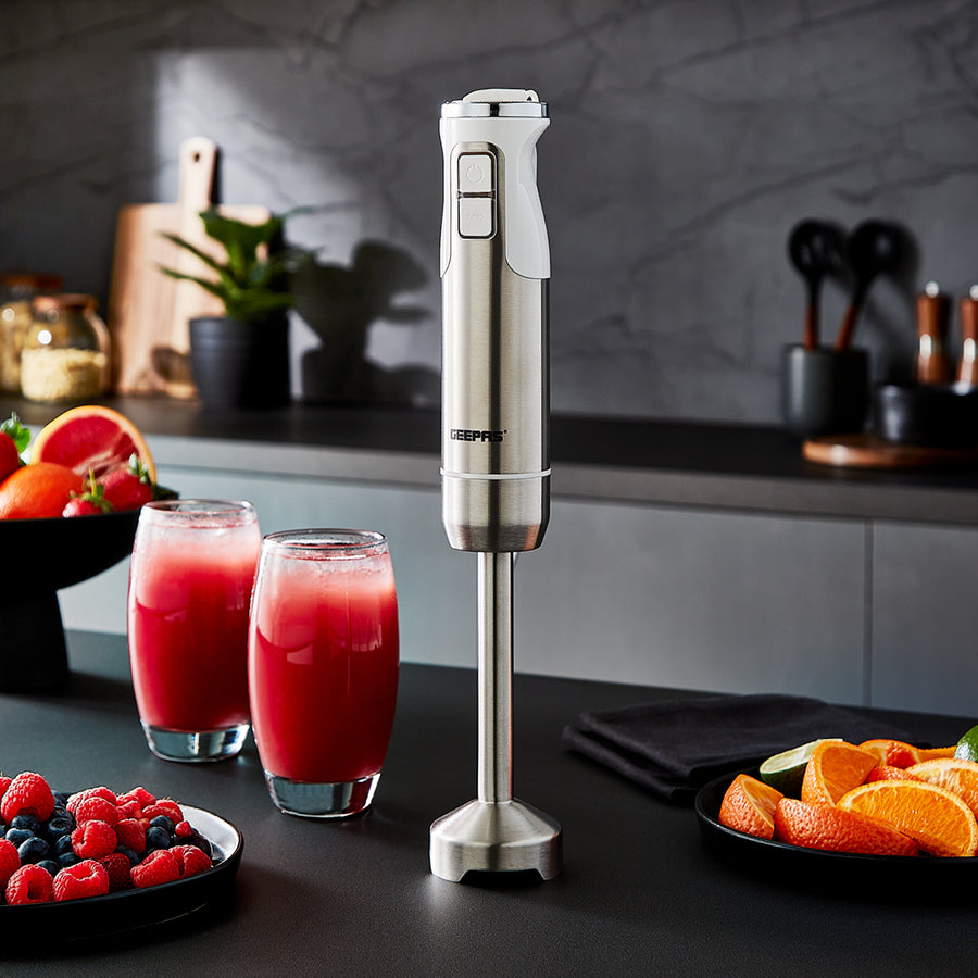 600W Two-Speed Stainless Steel Hand Stick Blender | Geepas UK
