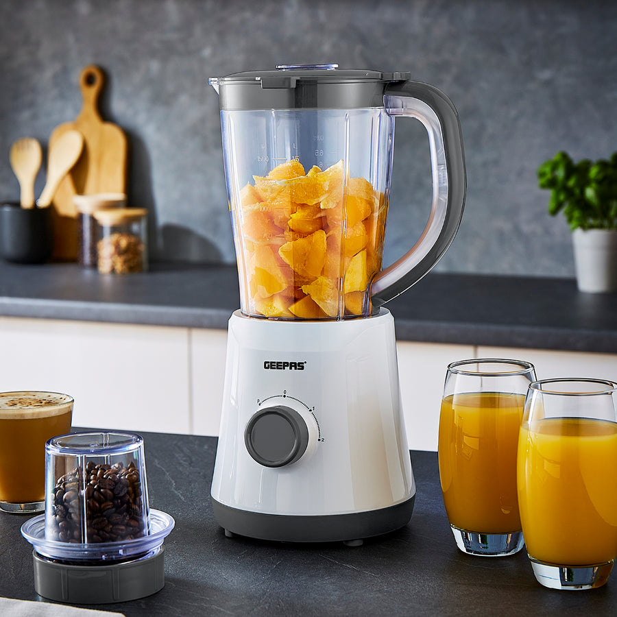 2-In-1 White Jug Blender & Smoothie Maker 1.5L | Geepas UK
