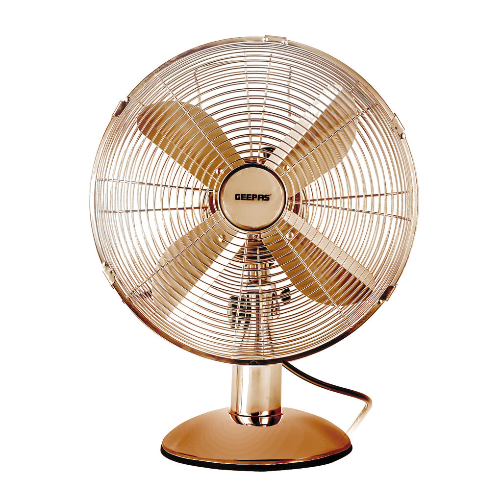 12 Copper Metal Oscillating Desk Fan 35W