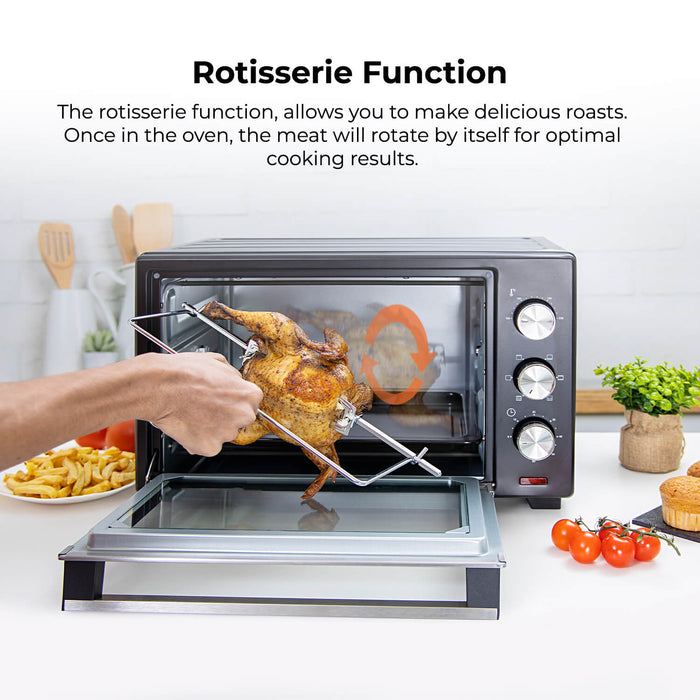 30L Electric Mini Oven Cooker & Grill With Rotisserie | Geepas UK