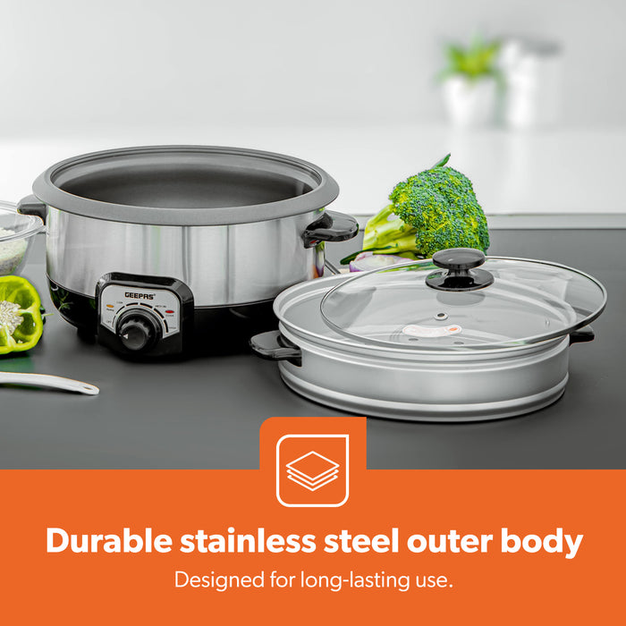 7-In-1 Energy Smart Multi-Cooker and Slow Cooker Pot | Geepas UK